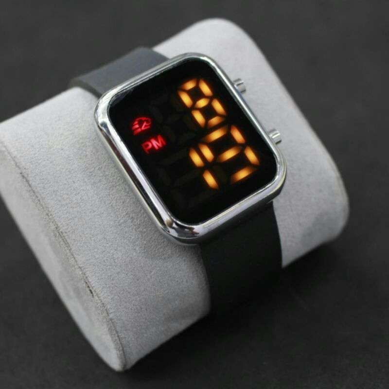 Jual LED digital jam tangan wanita LED watch digital strap Rubber LED ...