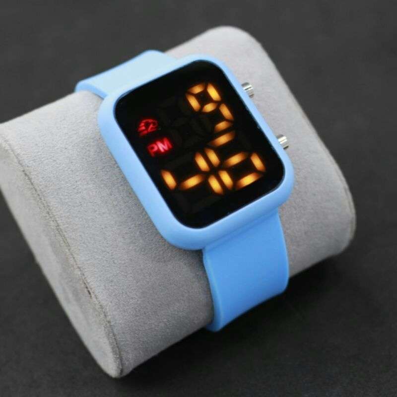 Jual LED digital jam tangan wanita LED watch digital strap Rubber LED ...