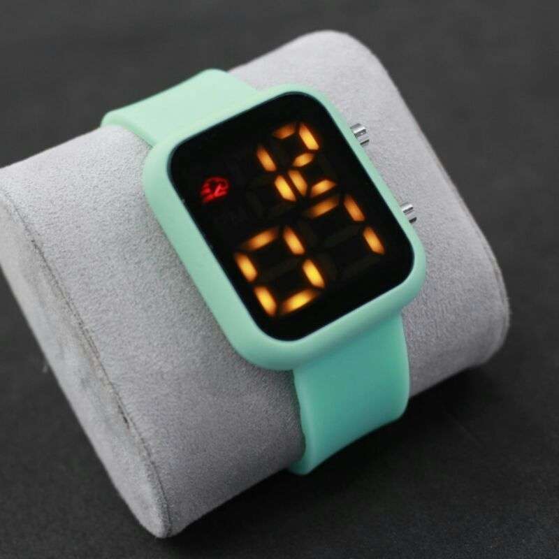 Jual LED digital jam tangan wanita LED watch digital strap Rubber LED ...