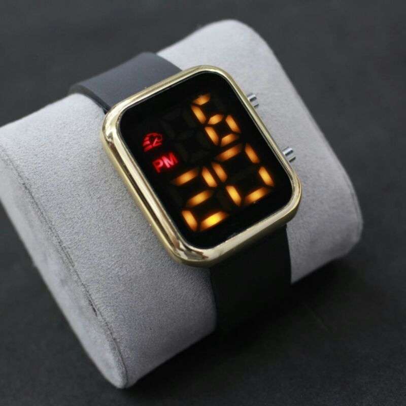 Jual LED digital jam tangan wanita LED watch digital strap Rubber LED ...