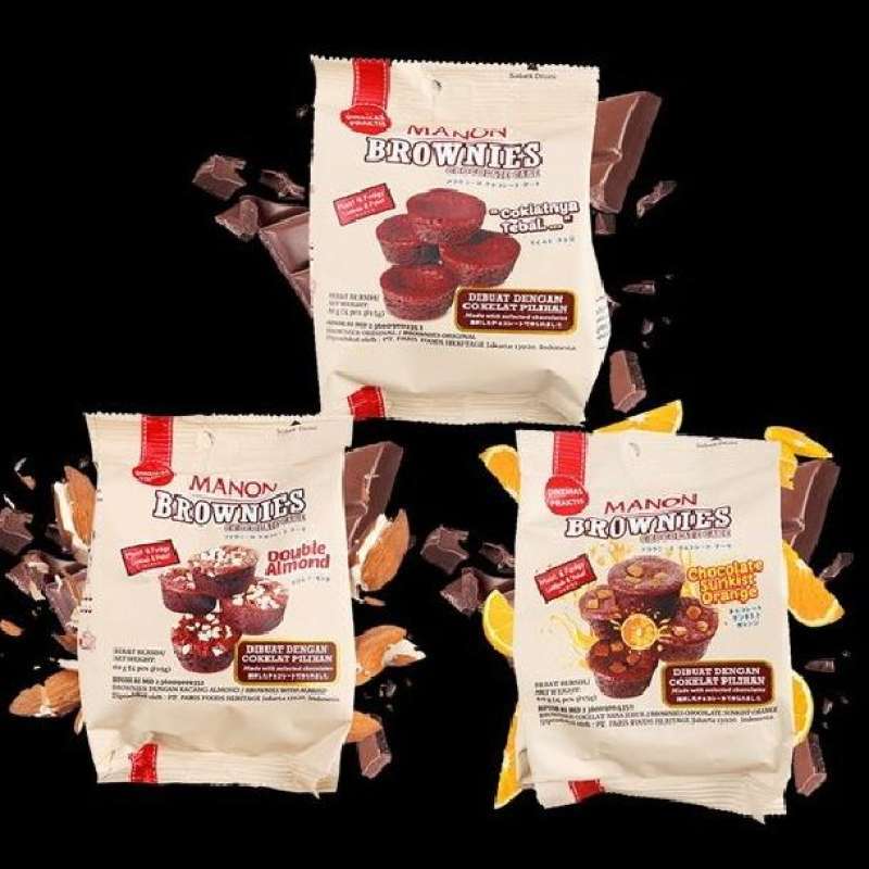 Jual manon brownies 3 varian rasa 60 gr di Seller Indut K Shop ...