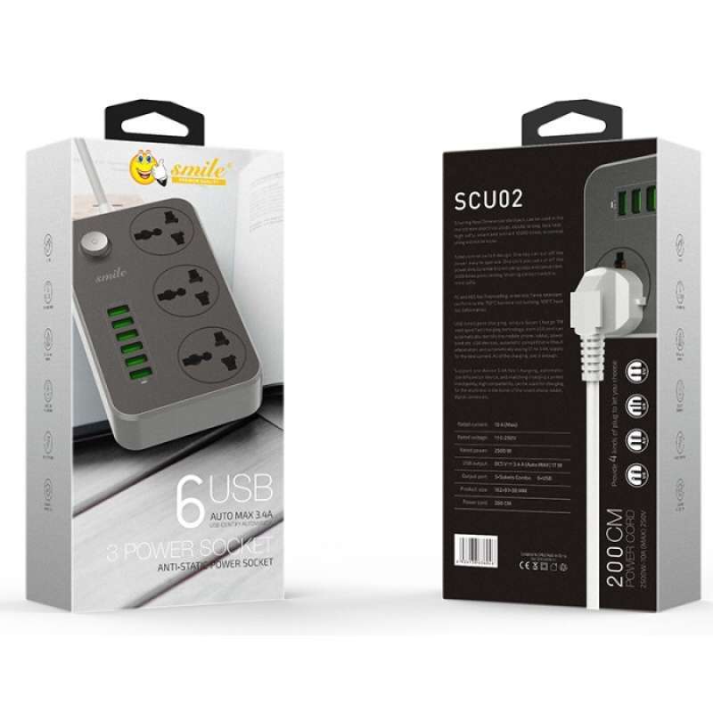 Jual Charger 3 Power Socket + 6Port Usb ( 3,4A Auto-ID ) di Seller ...