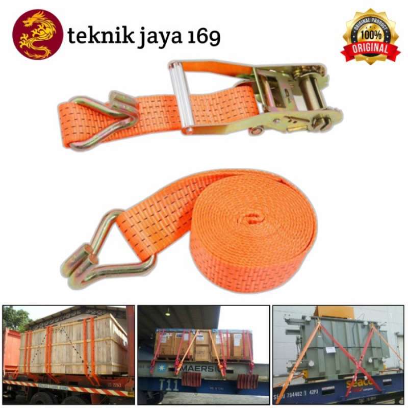 Jual Ratchet Webbing Cargo Lashing Belt 4 Ton 5 Cm X 8 Meter Sands ...