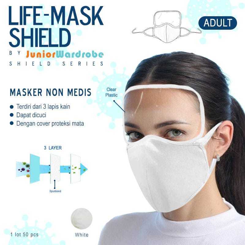 Promo Life - Mask Shield Masker Kain Diskon 21% di Seller Life Mask KKE ...