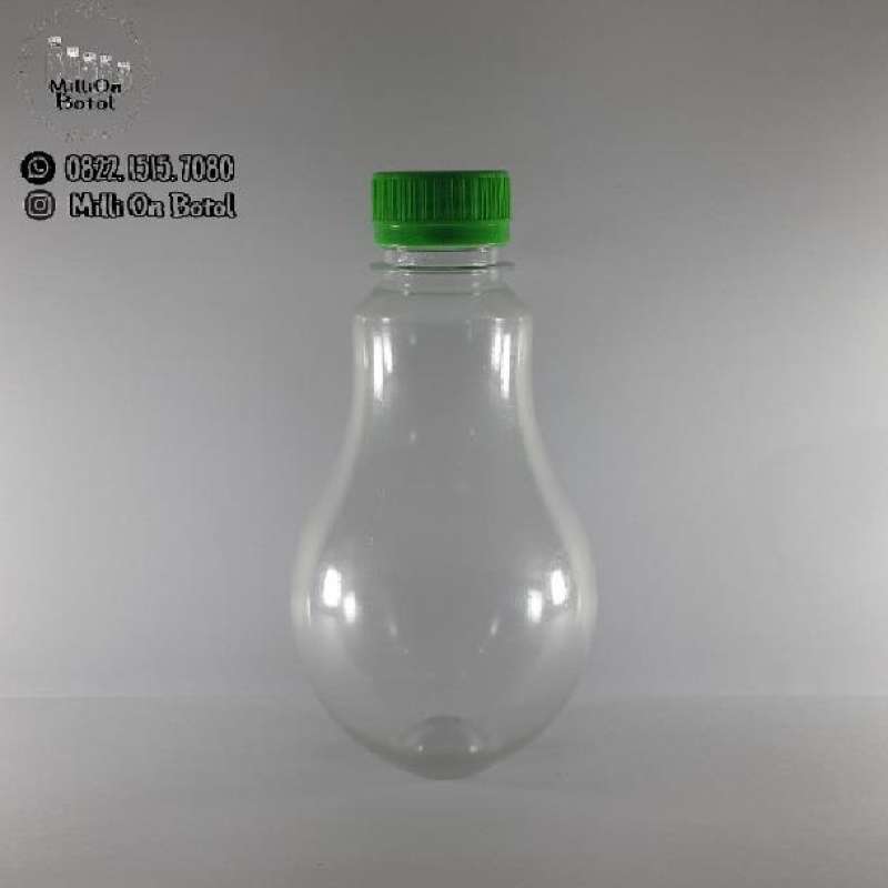 Jual Botol Plastik PET Bohlam 320 ml / Botol Kemasan Unik 320ml - Isi ...