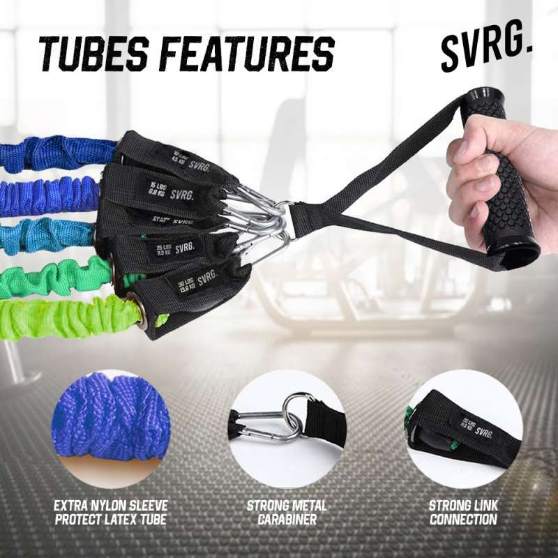 Jual The Republic Of Svarga 5 Strength Levels 11in1 Resistance Band ...