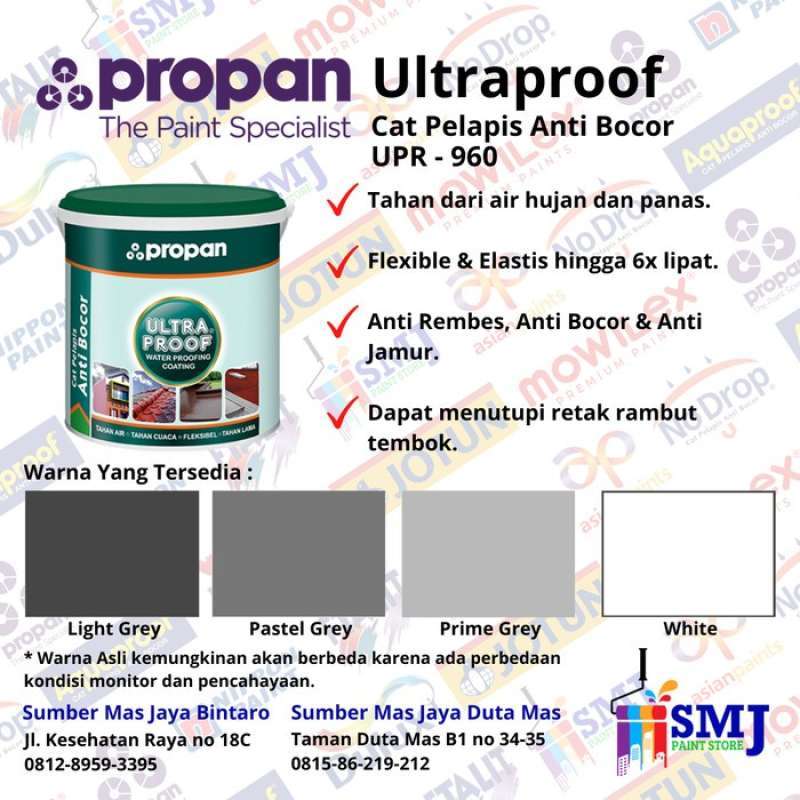 Promo Cat Pelapis Anti Bocor PROPAN ULTRAPROOF warna Putih / White 20kg ...