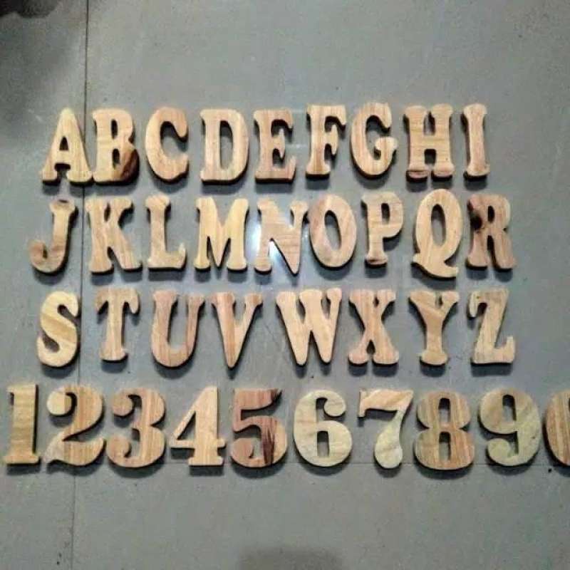 Jual Huruf angka kayu tinggi 5-7cm tebal 1cm di Seller Zeihoo Souvenir ...