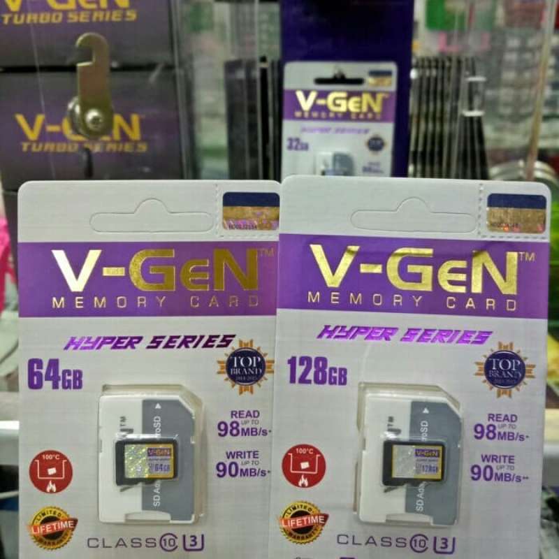 Jual V-Gen Micro SD V-Gen 128GB Class 10 Hyper Series mikro SD HC class ...