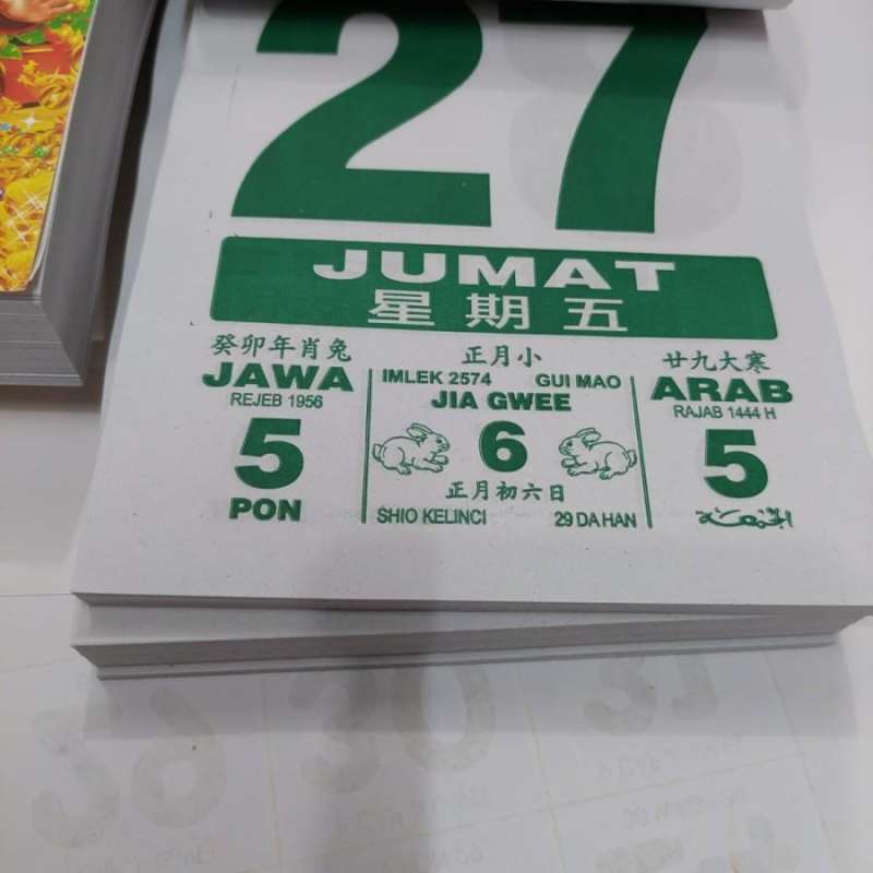 Jual kalender harian sobek ukuran medium di Seller Bunga Kalender - Roa ...