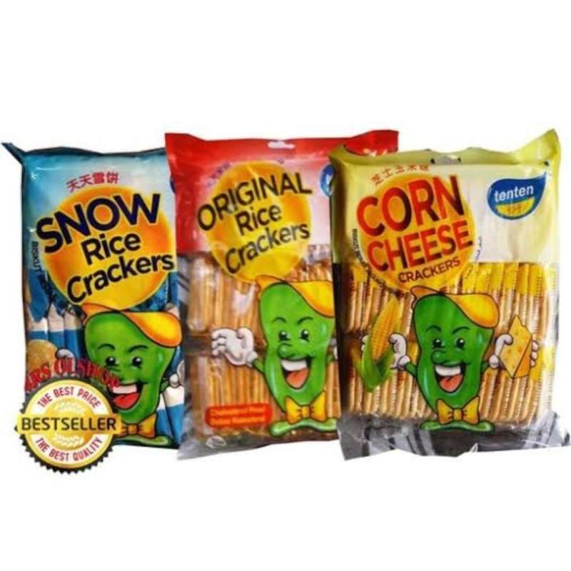 Jual ten ten rice crackers biskuit/original/corn cheese/snow - Original ...