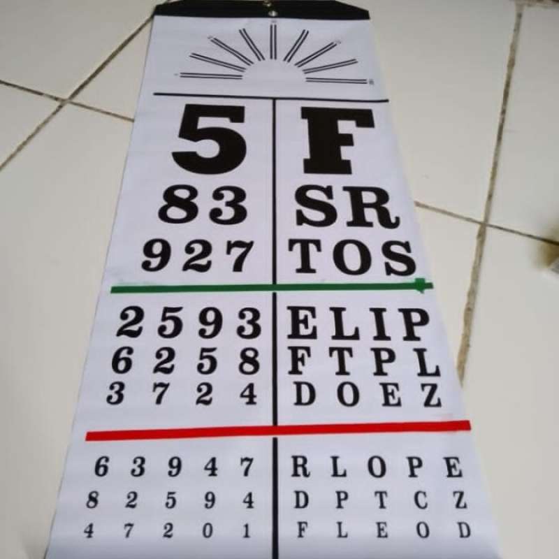 Promo Snellen/Optotipe Huruf Dan Angka Diskon 16% di Seller INFINITY ...