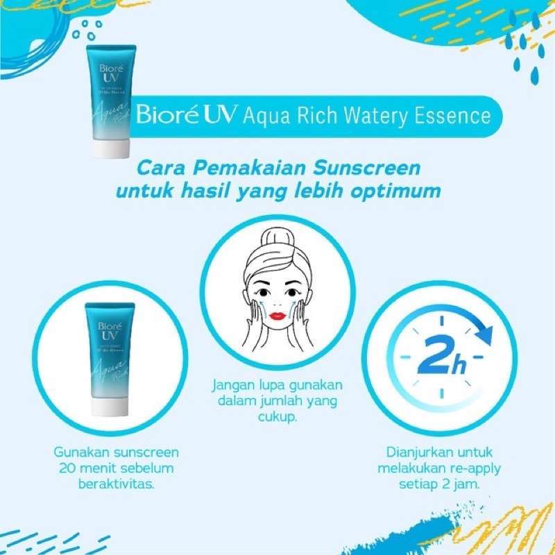 Jual Biore Uv Aqua Rich Sunscreen Untuk Melindungi Kulit Watery Essence ...