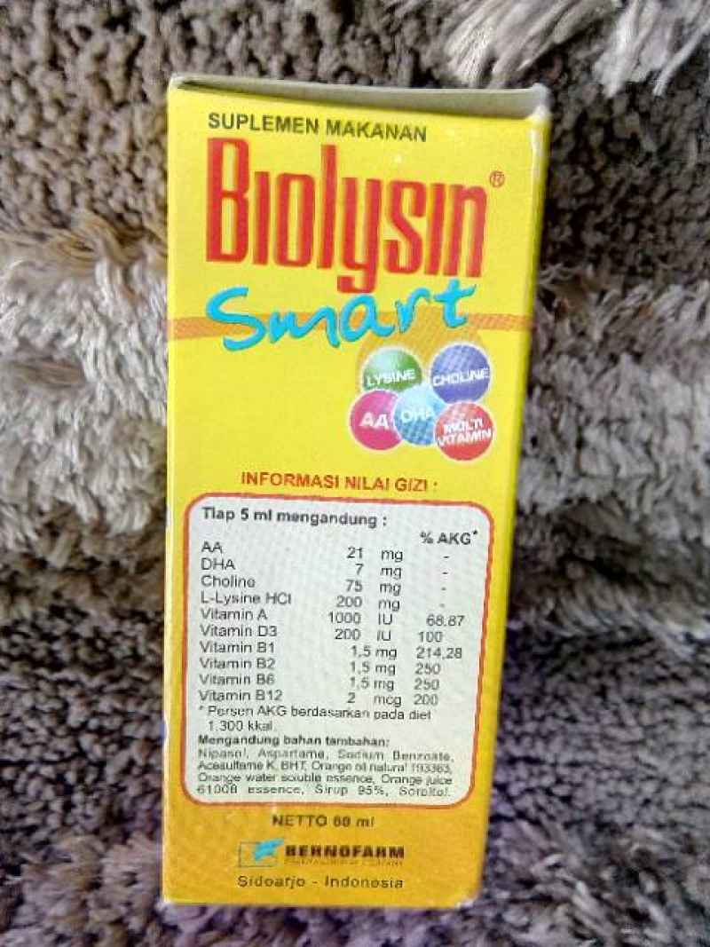 Jual Biolysin smart syrup ( suplemen anak ) di Seller Toko Susu Asia ...