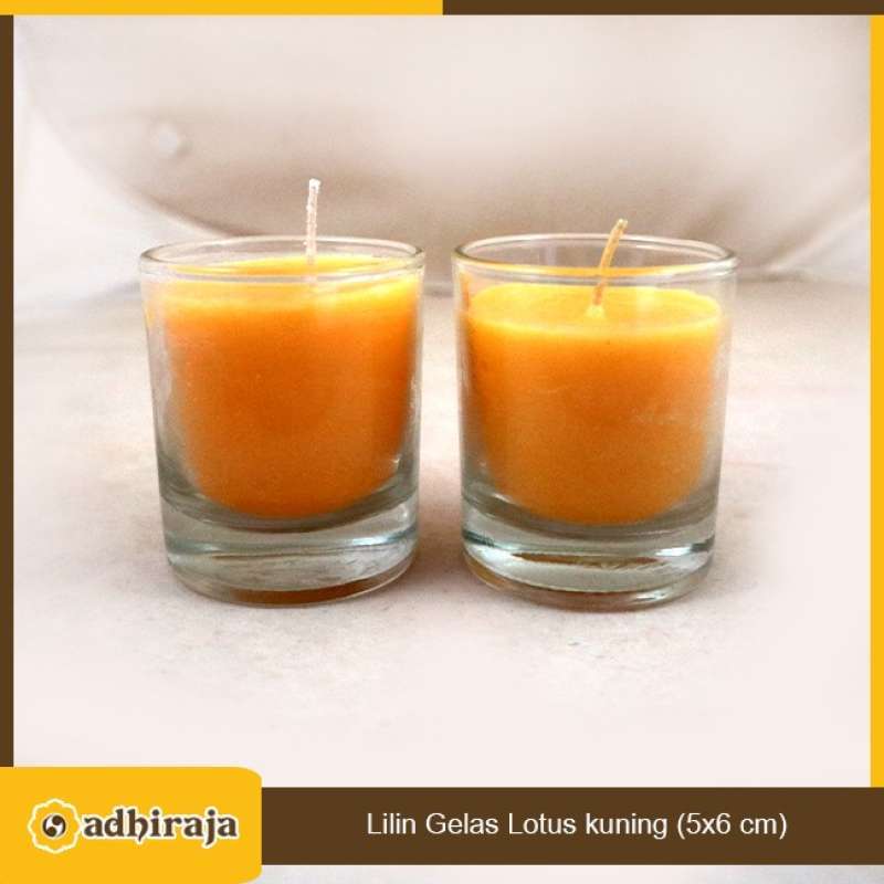 Jual Lilin Gelas Kuning Stearin Wax Dekorasi Cafe Resto Hotel Spa ...