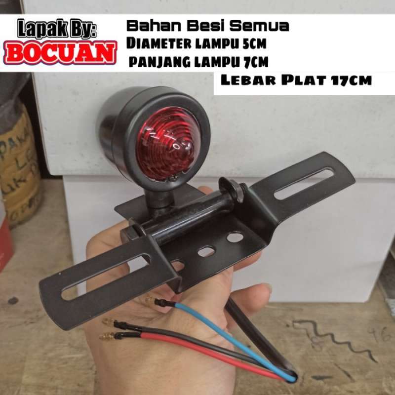 Promo stop custom chopper japstyle cafe racer lampu rem saurus Diskon ...