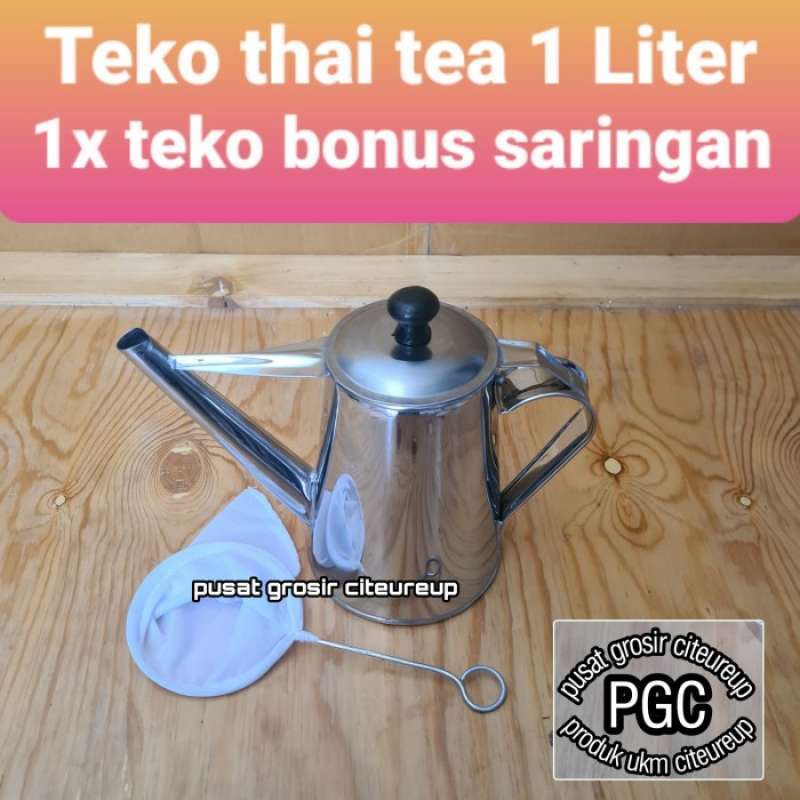 Jual Teko tha tea 1liter / teko teh tarik / kopi / gooseneck kettle di ...