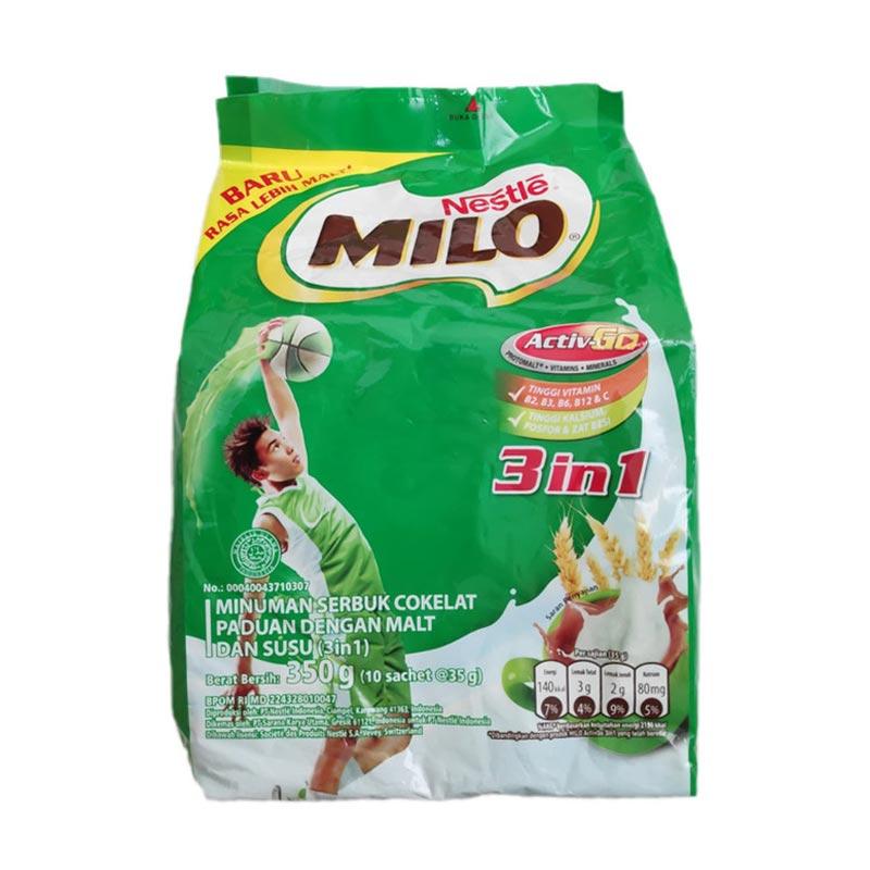 Jual MILO Activ-Go Malt 3in1 Minuman Coklat [350 g/ 10 sachet] di ...
