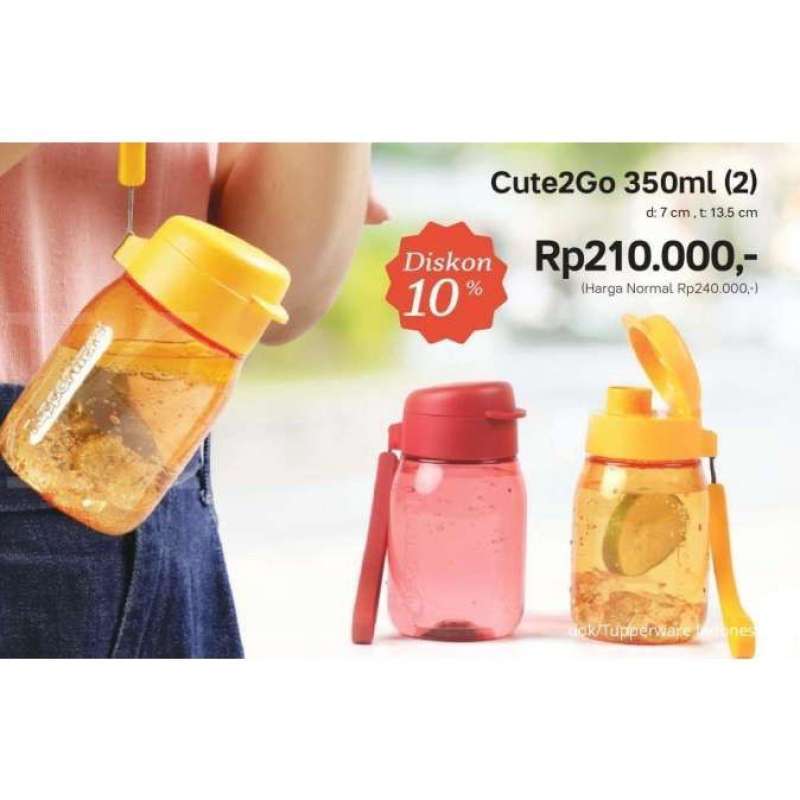 Jual Tupperware Botol Minum 350Ml Cute2Go Cute 2Go 1Pcs di Seller AM_id - Wanajaya, Kab. Bekasi ...