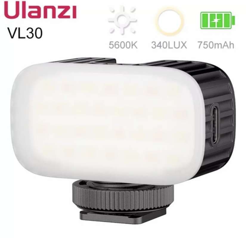 Promo Ulanzi VL30 Mini LED Video Light with Soft Diffuser Gopro Light ...