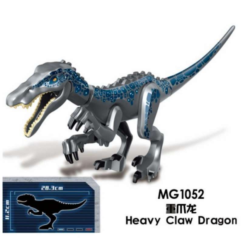Promo Mainan Dinosaurus Blue Raptor Dino World Mini Figure Brick ...