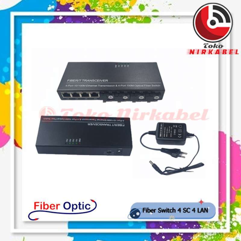 Jual Media Converter Ethernet Fiber Switch 4 SC 4 LAN 100 Base-T|4 FO 4 LAN di Seller NEW VISION ...