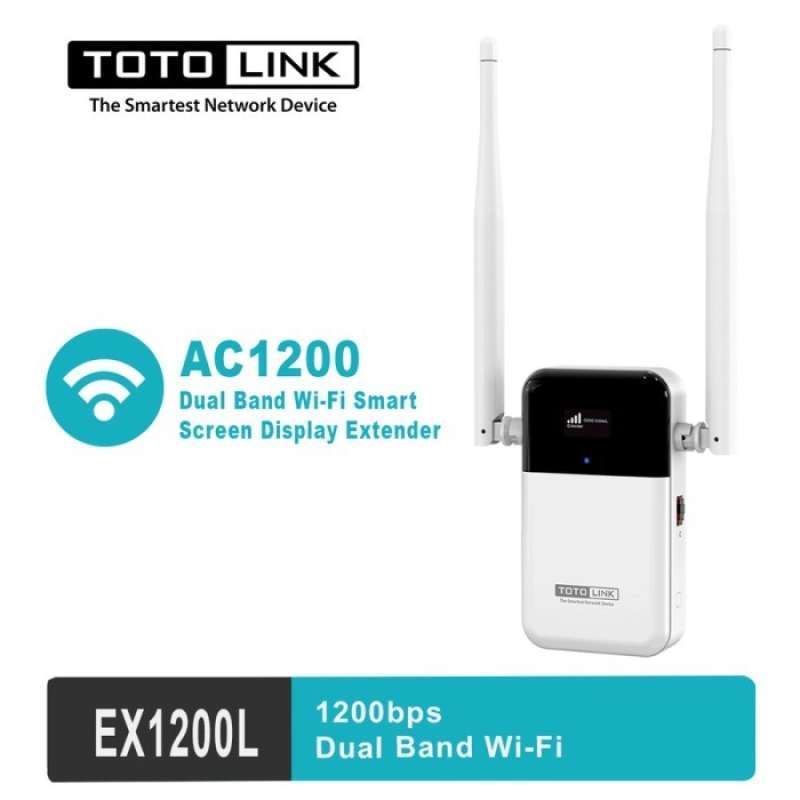 Jual Totolink EX1200L Dual BAND Wifi Extender Smart Screen Display ...