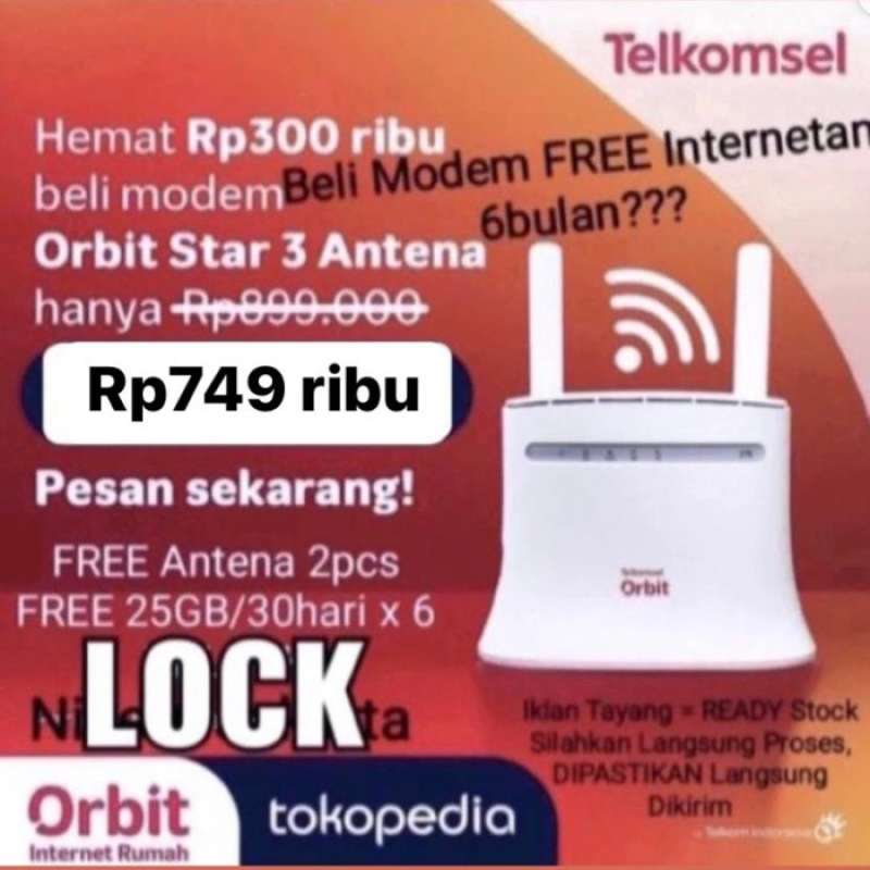 Jual ZTE MF283U Telkomsel ORBIT Star 3 Modem WiFi 4G High Speed + 150GB ...