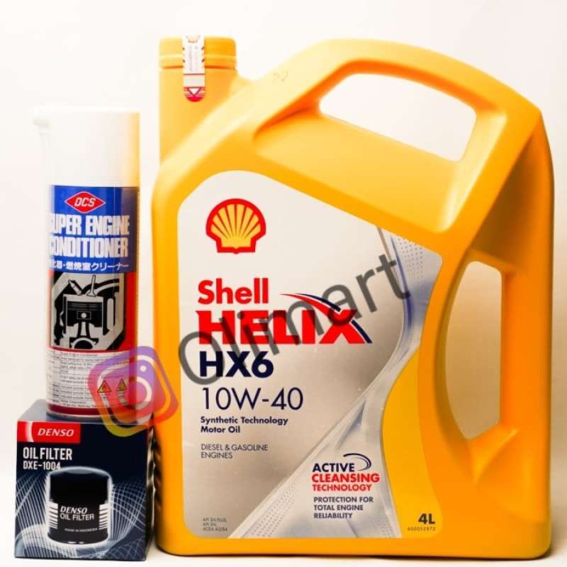 Jual Oli Shell helix Hx6/Oli Filter Sienta/Dcs Super Engine Conditioner ...
