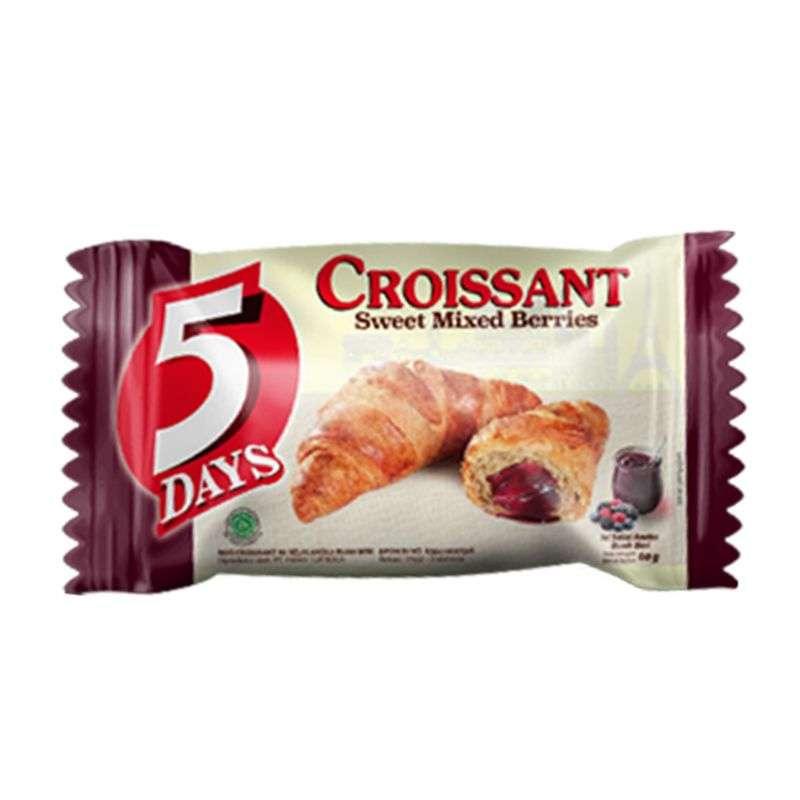 Jual WHS - Bandung - 5 Days Croissant Sweet Mixed Berries Roti [60 g ...