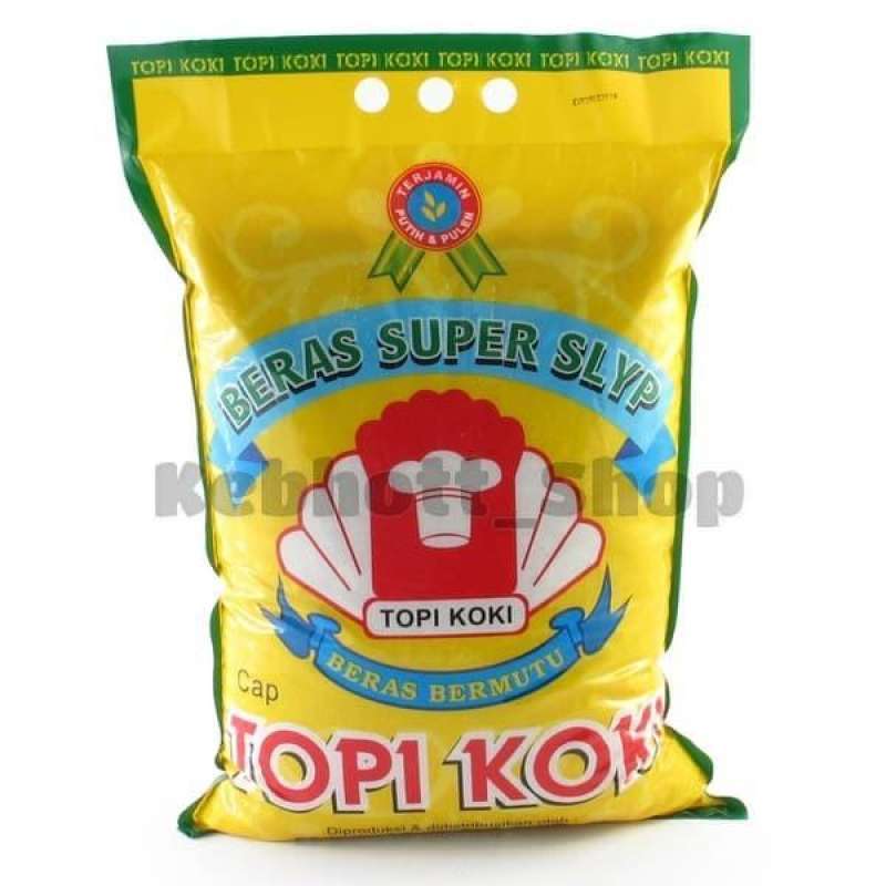 Promo Topi Koki Super Slyp Rice 5kg | Beras Super Slyp Cap Topi Koki ...