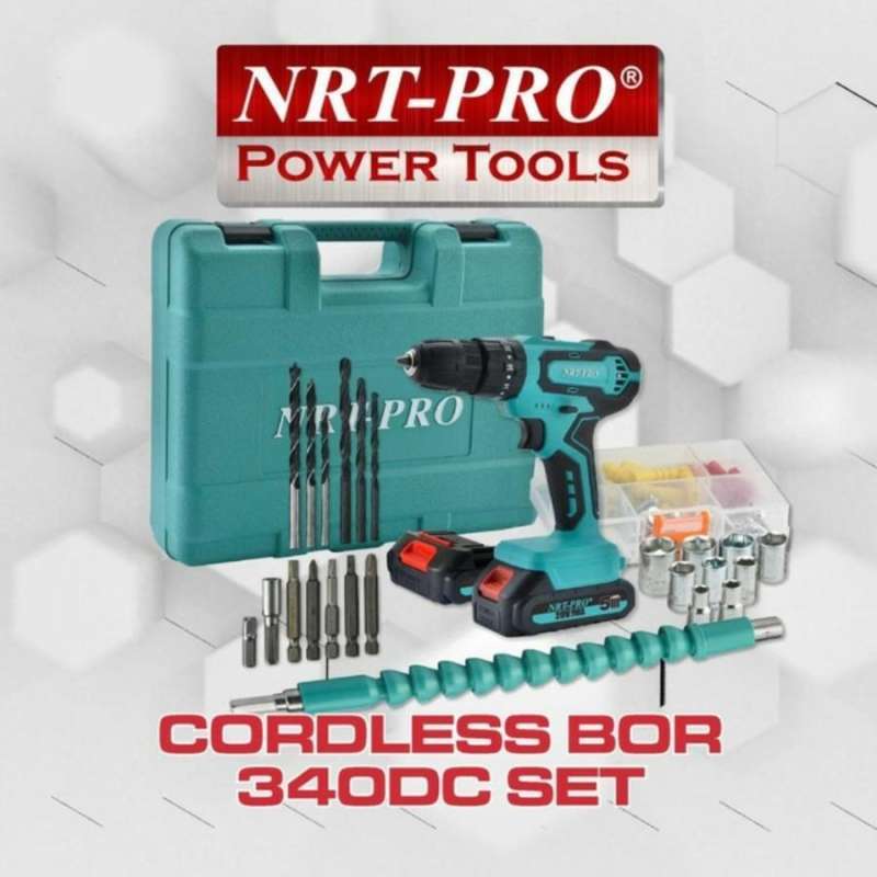 Jual Mesin Bor Baterai Cordless 20v Nrt-pro Dc-340 Mesin Bor Listrik Di ...