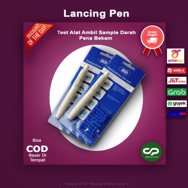 Jual Lancing Pen Lancet Device Test Alat Ambil Sample Darah Pena ...