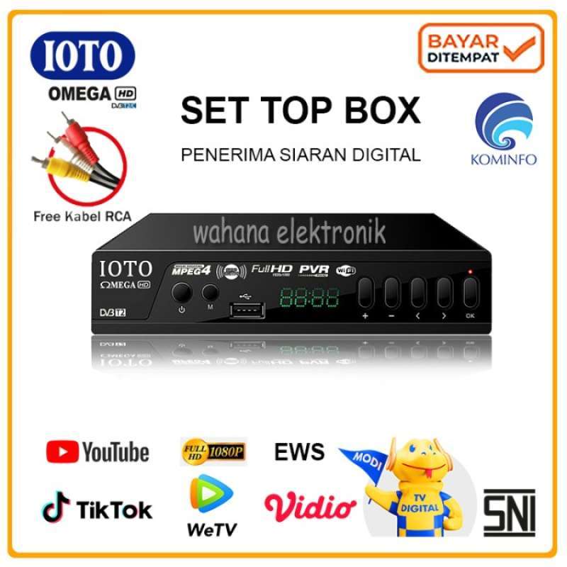 Jual IOTO OMEGA SET TOP BOX DVB T2 TV SIARAN DIGITAL KOMINFO RECEIVER STB di Seller NEW VISION ...