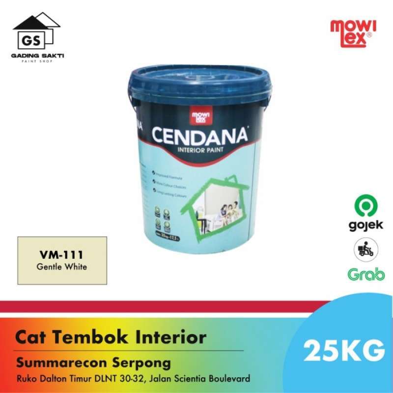Jual MOWILEX CENDANA 111 GENTLE WHITE READY MIX PAIL 25KG di Seller ...