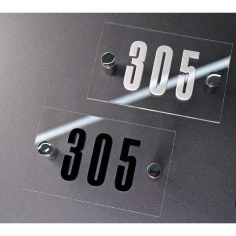 Jual Nomor Rumah Akrilik Motif Potrait Modern 2 Layer Bening/ Hiasan ...