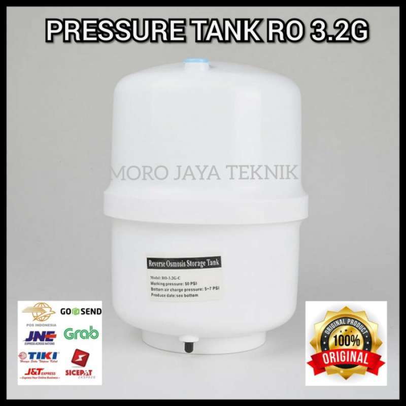 Jual PRESSURE TANK RO 3.2G TANGKI MESIN REVERSE OSMOSIS RO UNDERSINK di Seller Dapuraku Store ...
