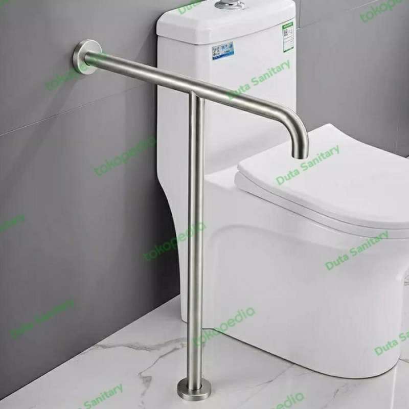 Jual Pegangan Kamar Mandi Stainless/ Standing Grab Bar Disabilitas ...