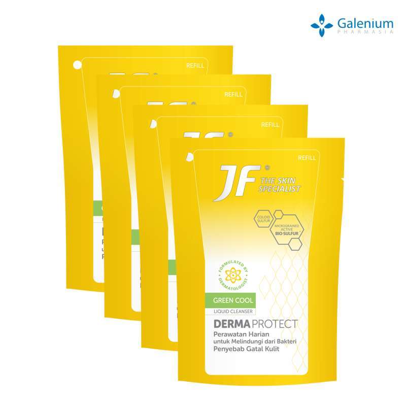 Jual Jf Sulfur Derma Protect Green Cool Liquid Cleanser [buy 3 Get 1 ...