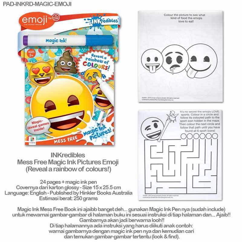 Jual INKredibles Mess Free Magic Ink Pictures Emoji (Reveal a rainbow ...