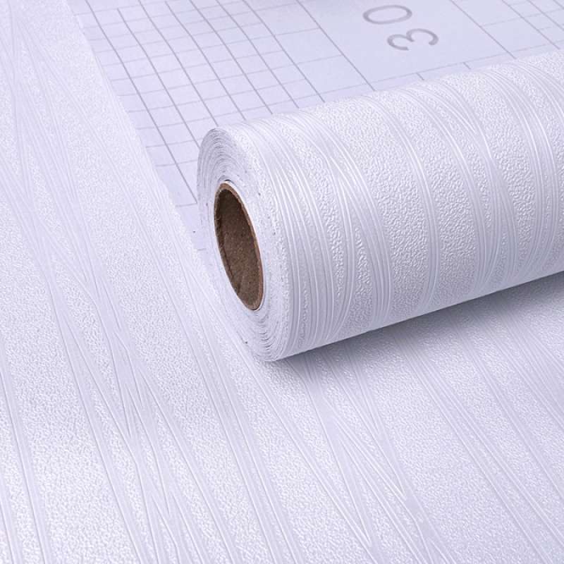 Jual Home Wallpaper Sticker Dinding Garis Putih Polos - 45cm x 10 m di ...