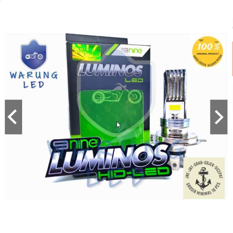 Promo Luminos 9NINE LED Bohlam Lampu Motor [Original/ H4/ HS1/ CHIP COB ...