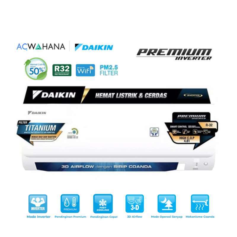 Jual Daikin Ac Split Premium High Inverter Thailand 1 Pk - Ftkm25svm4 ...