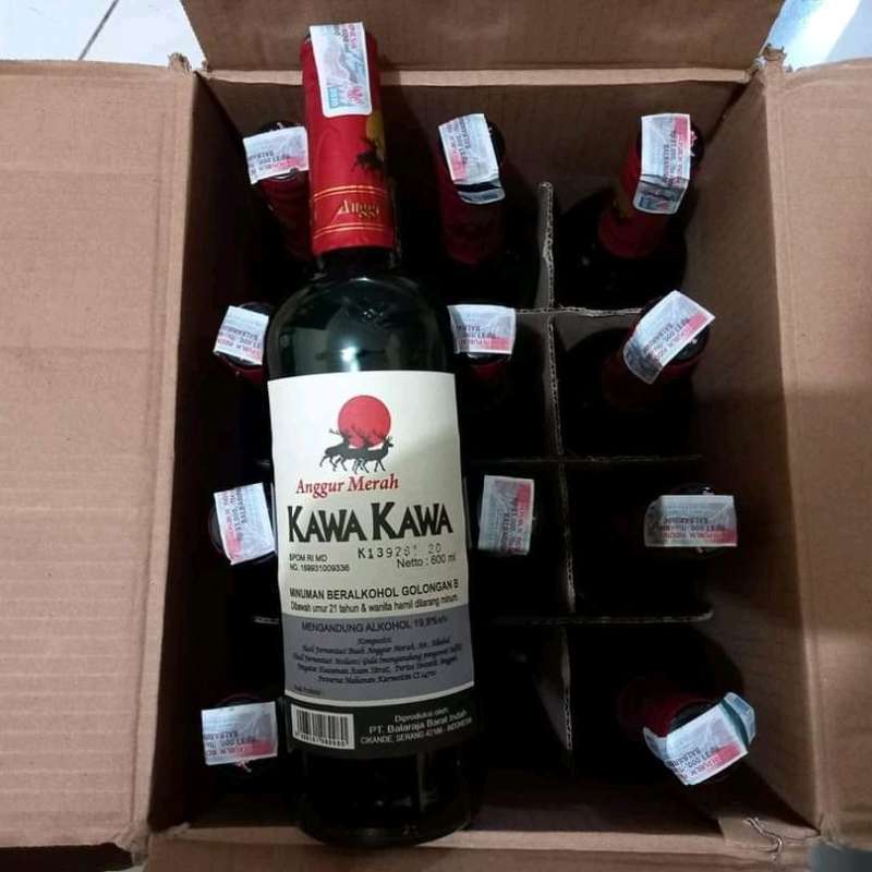 Promo Kawa Kawa Anggur Merah 1 Karton (12 botol) Diskon 9% di Seller ...