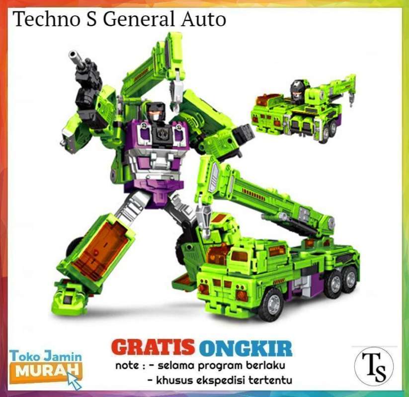 Jual Nbk Mainan Rakit Robot Devastator Transformer 6 In 1 Di Seller ...