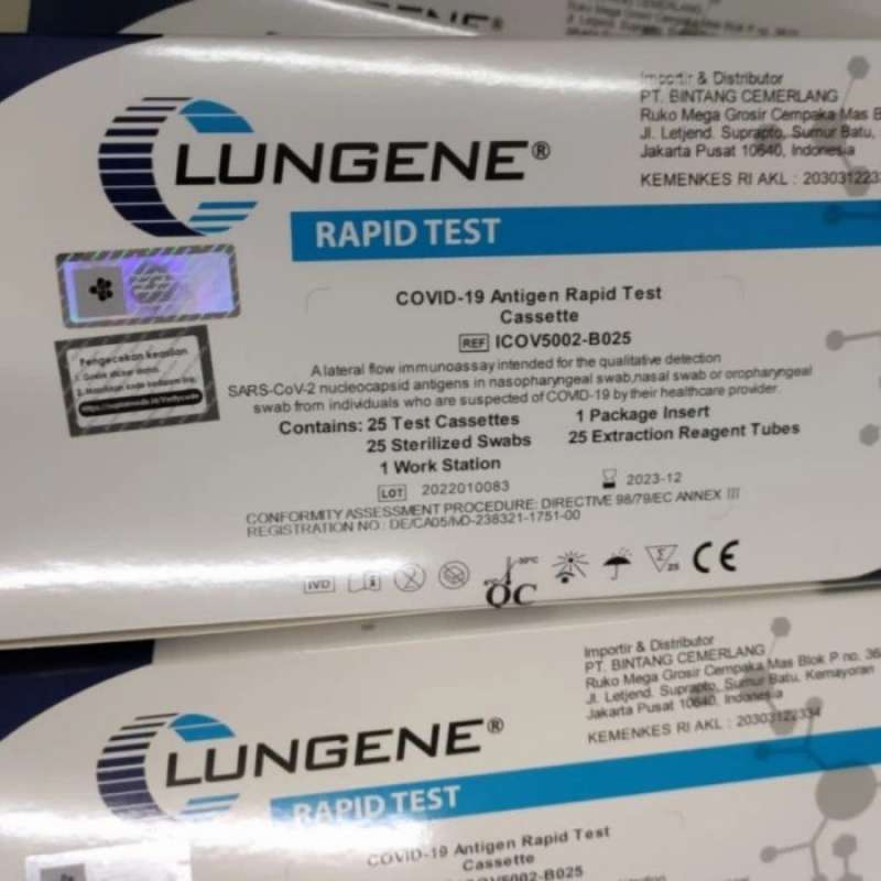 Promo Swab Antigen Lungene Biru Akl Original Diskon 23% Di Seller Alat ...