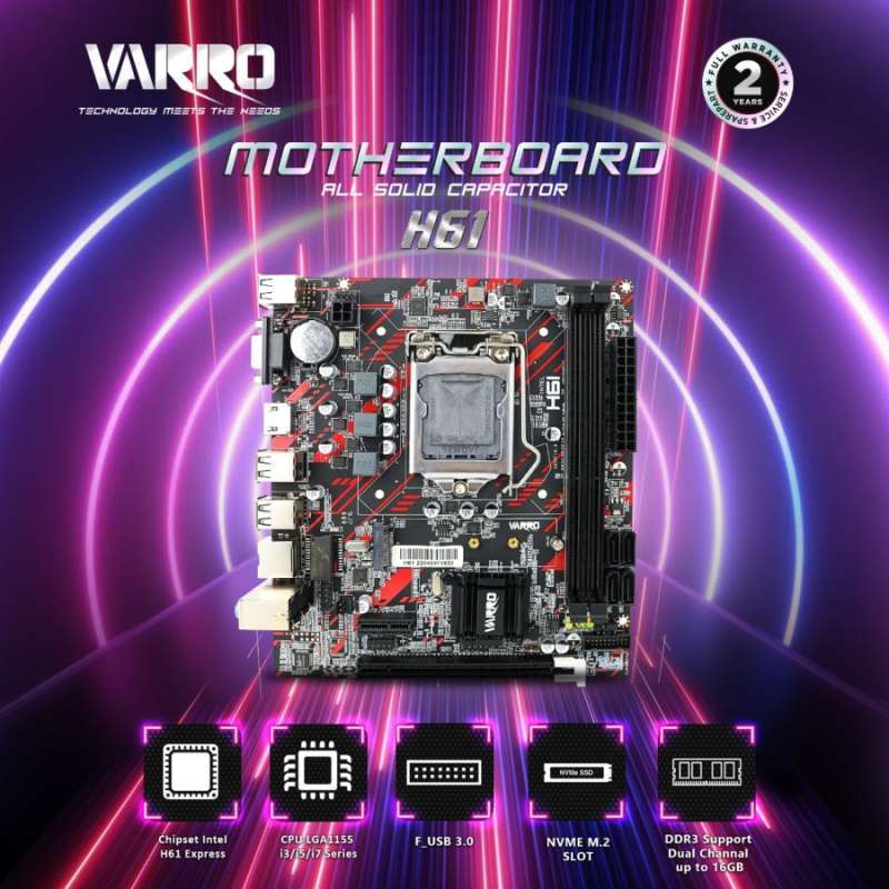 Jual MOTHERBOARD VARRO H61M-GP LGA 1155 DDR3 di Seller rumah computindo ...