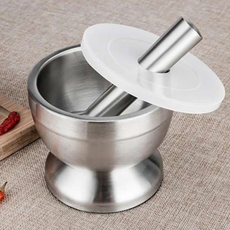 Promo MORTAR PESTLE TUMBUKAN BUMBU OBAT STAINLESS COBEK ULEKAN LUMPANG ...