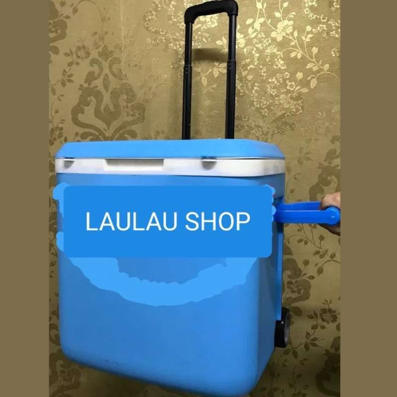 Promo Cooler Box 37 Liter Sanata Dengan Handle & Roda & Gagang Trolley ...