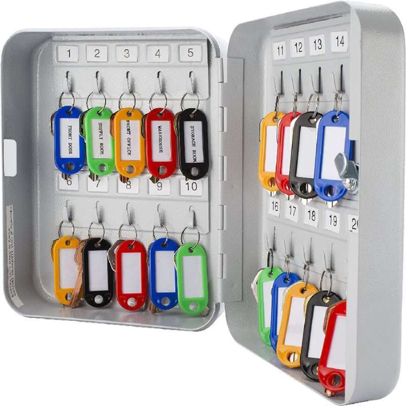 Jual Wall Mounted Metal Safety Lock Key Box Hook 20 Keys Di Seller ...